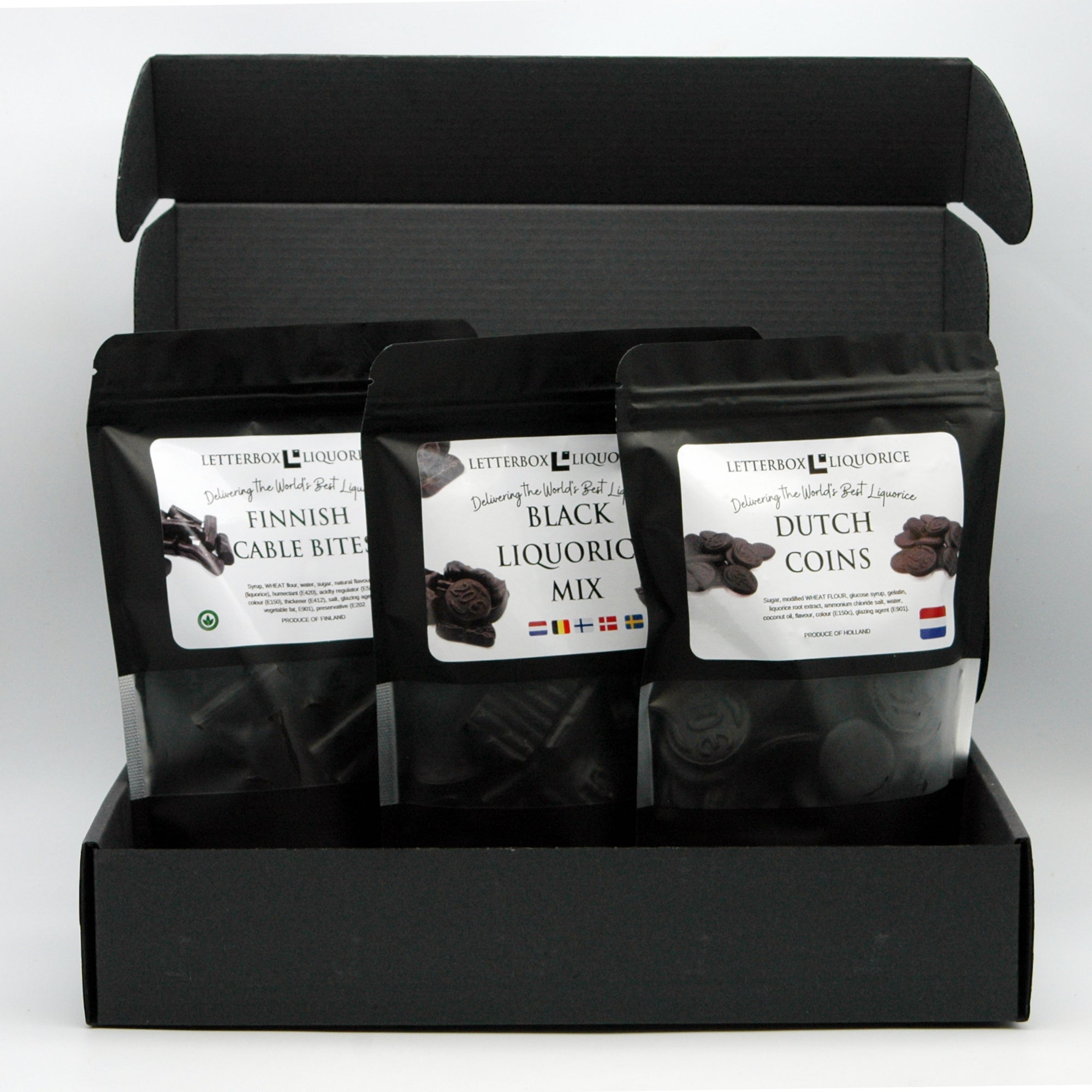 All Black Liquorice Gourmet Liquorice Taster Box - free personalisatio